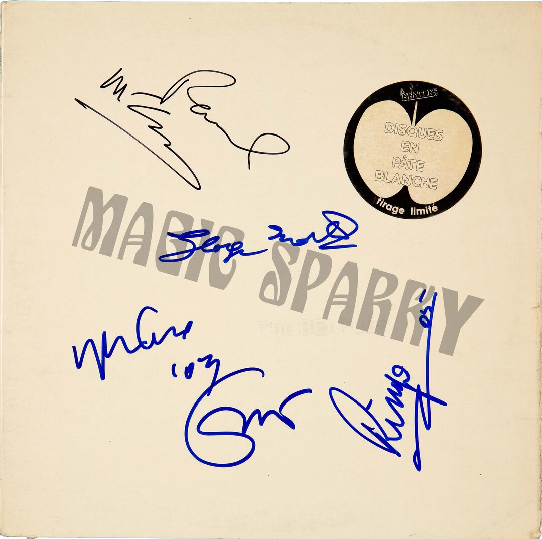 Beatles Rare White Album Sized Print for Framing French Signed Paul ...