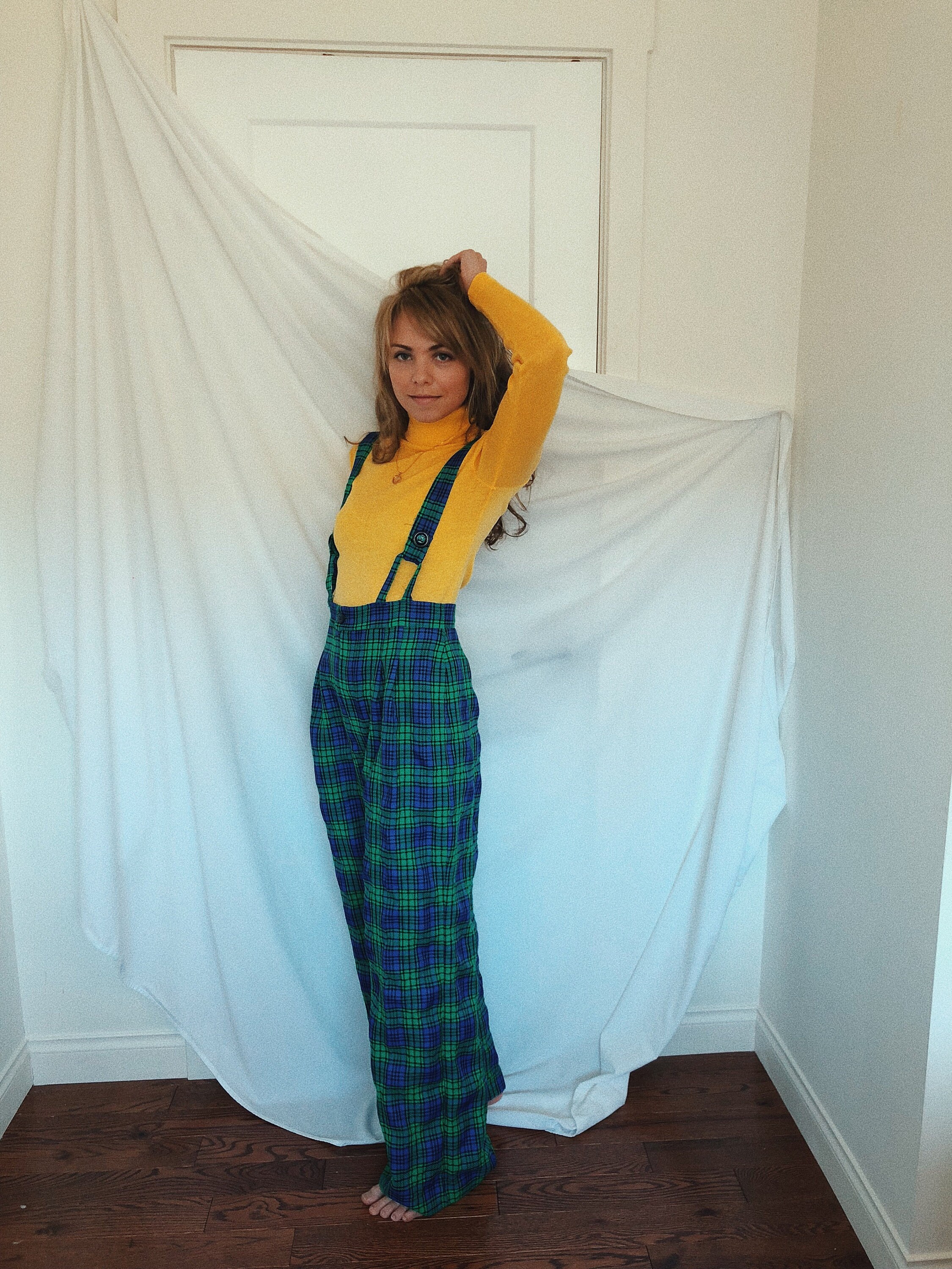 60's/70's Plaid Jumper Vintage - Etsy