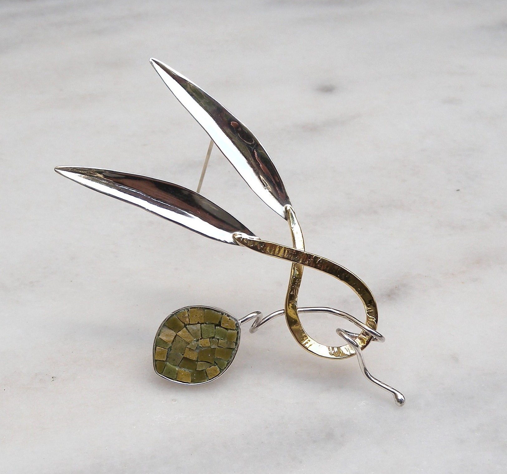 Handmade Olive Branch, Olive Branch Brooch, Custom Made Jewelry, for ...
