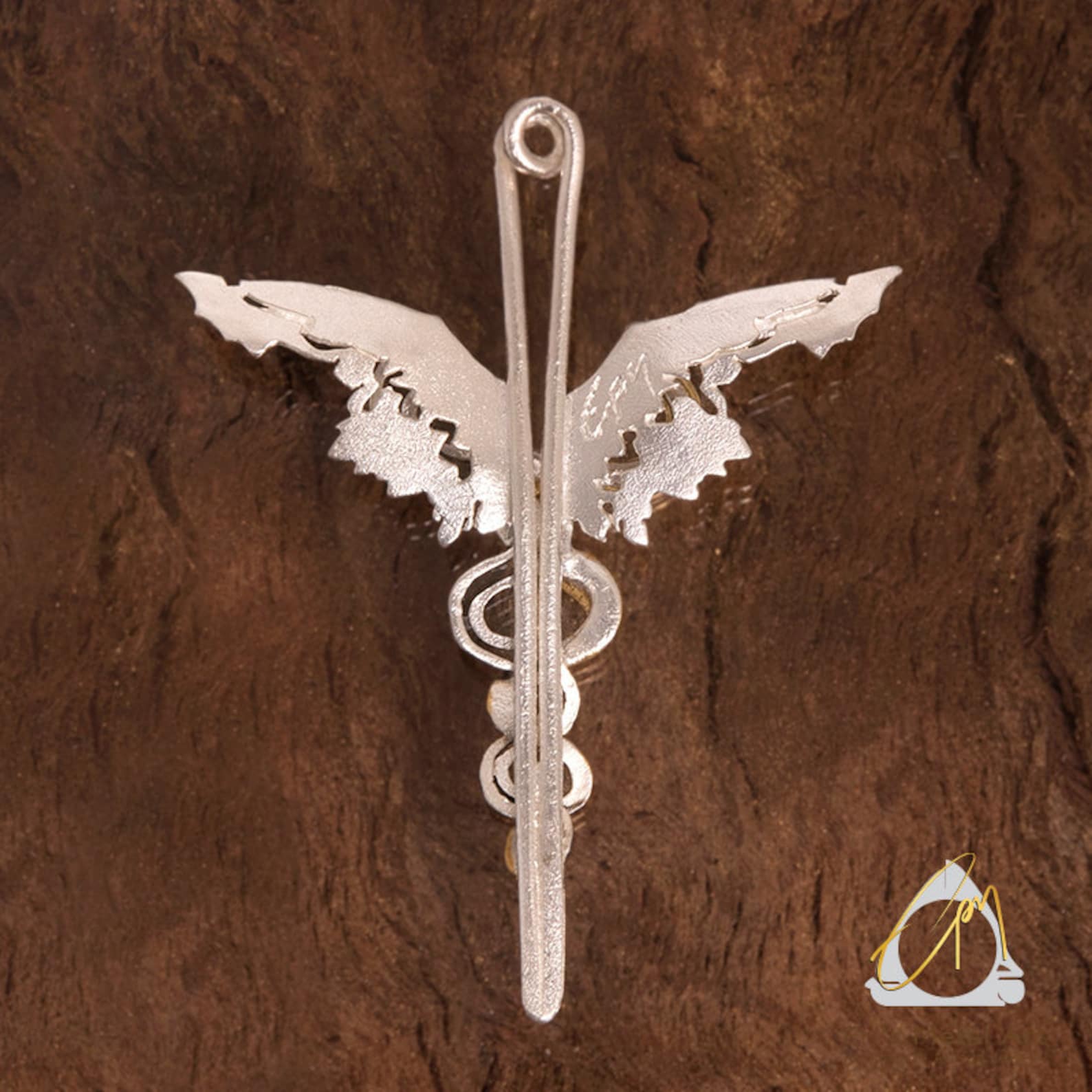 Caduceus Hermes Silver Pendant, Medical Gifts, Student Gift, Doctor ...