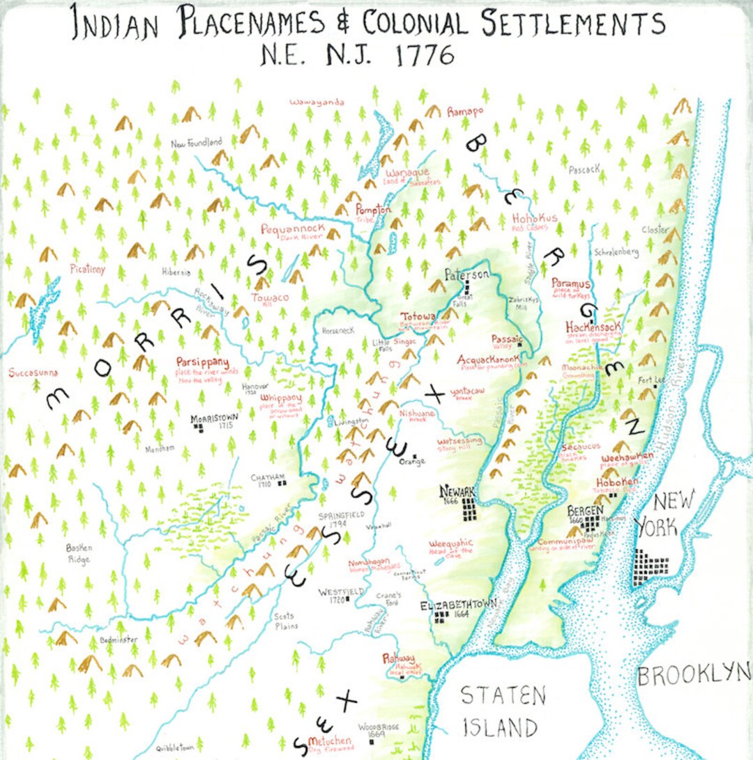 Native American Place Names in NJ - Etsy