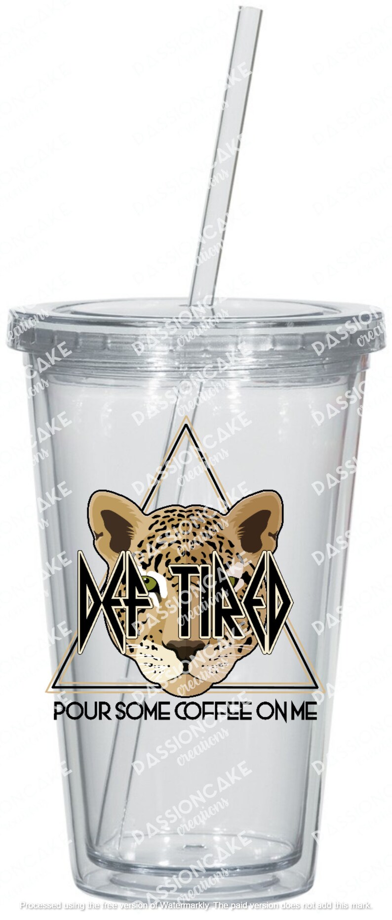 Def Tired Leopard SVG PNG: Coffee Lyric Design (digital Download) - Etsy