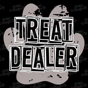 Treat Dealer, Distressed Paw Print SVG PNG - Digital Download - New ...