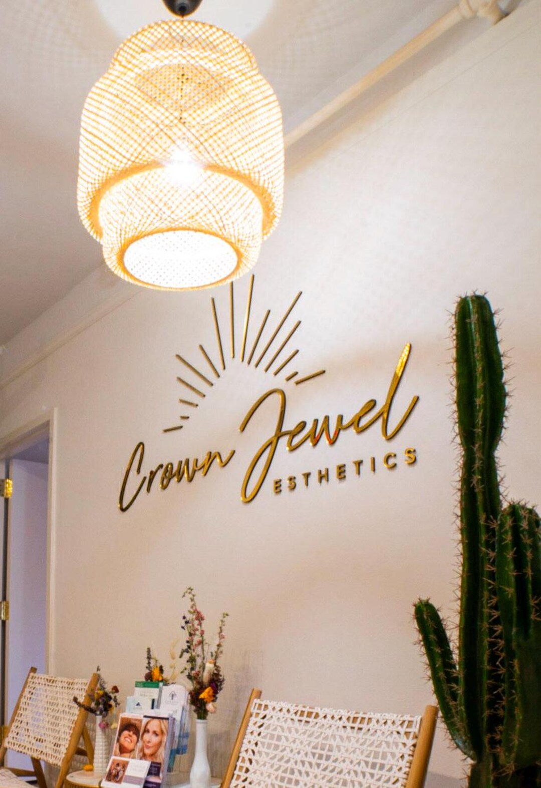 Custom Business Logo Sign Floating Pieces Wall-mounted Name Design ...