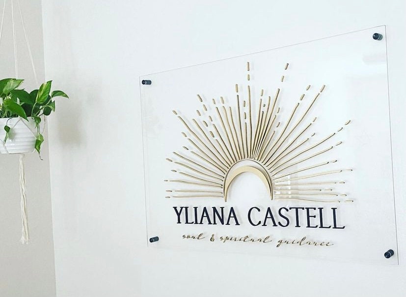 Custom Laser Cut 3D Layered Logo Sign on Clear Acrylic With | Etsy Canada