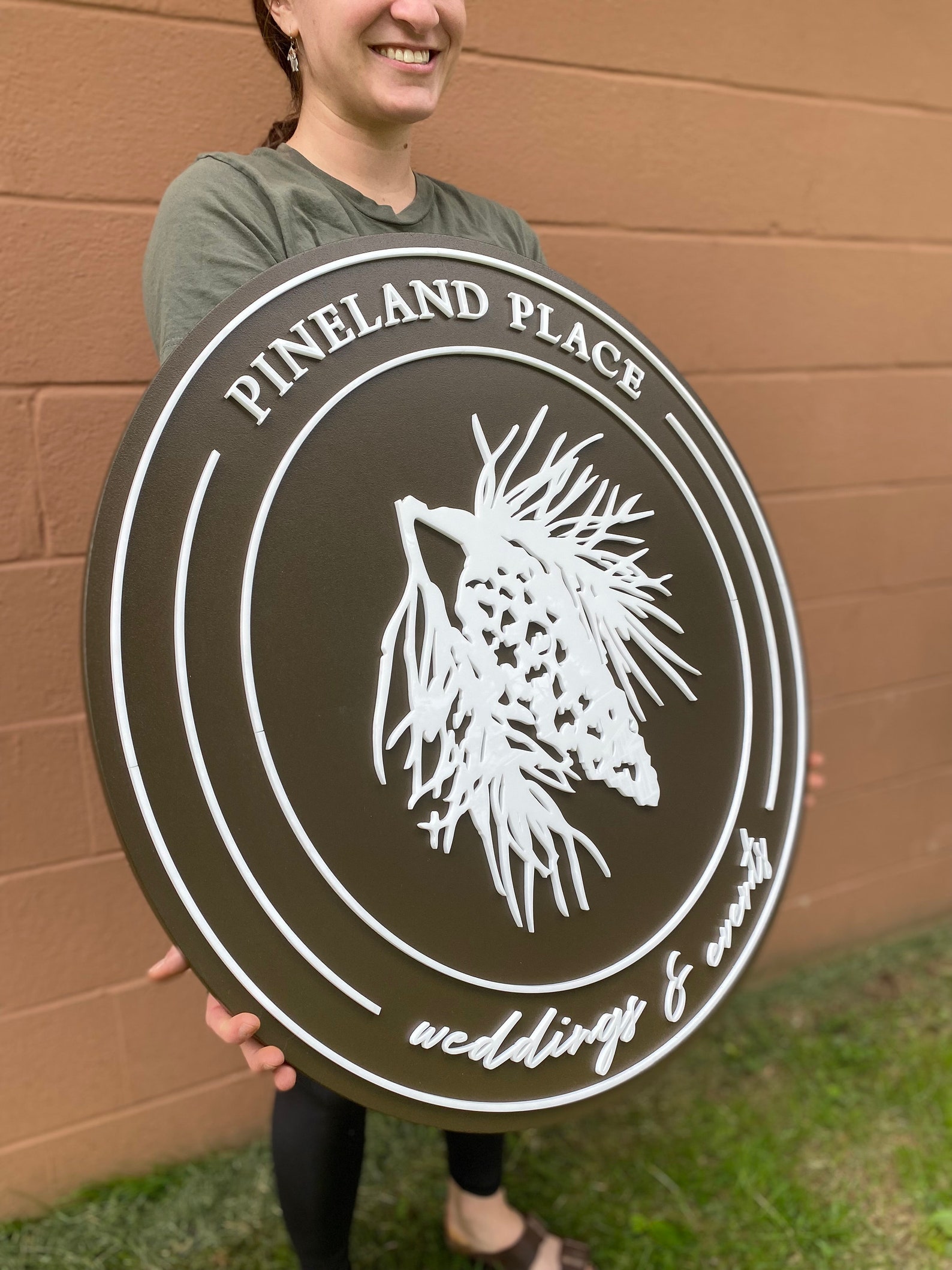 Custom 3D Logo Sign: Exterior Business Sign, Laser Cut Wood Plaque - Etsy