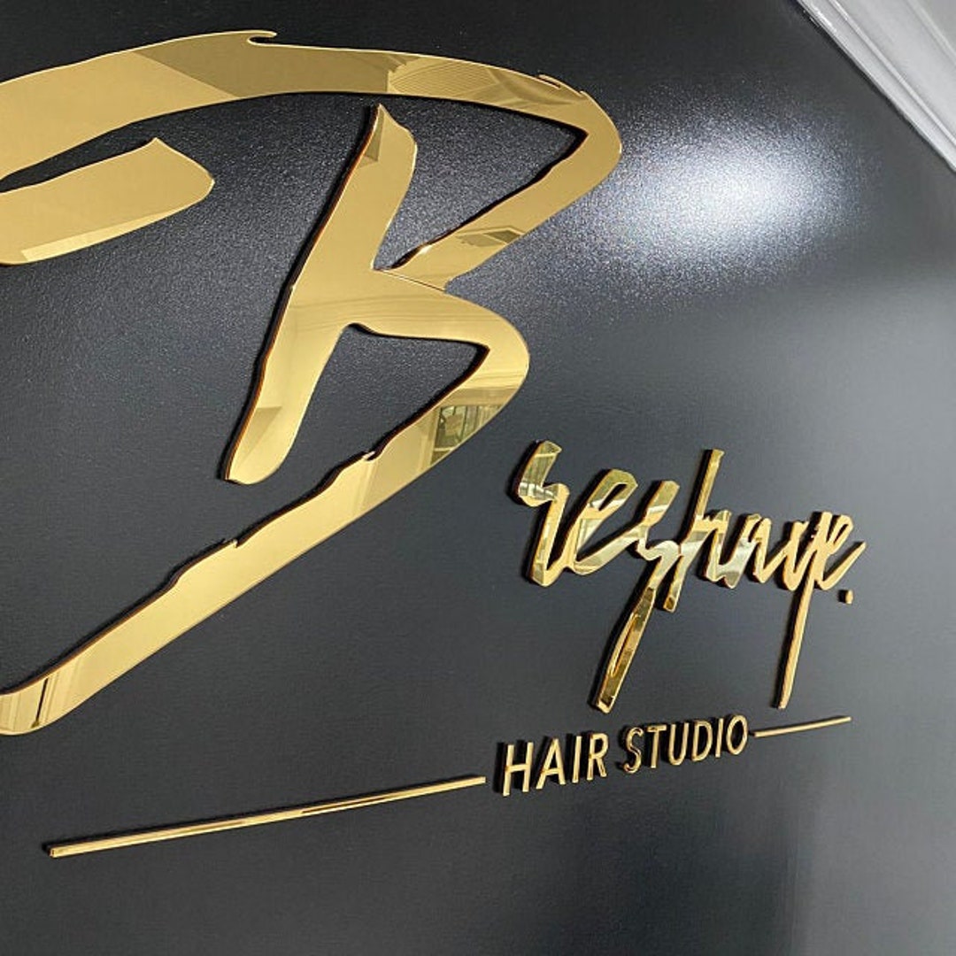 Custom Laser Cut Business Logo Sign: Floating Wall Art - Etsy