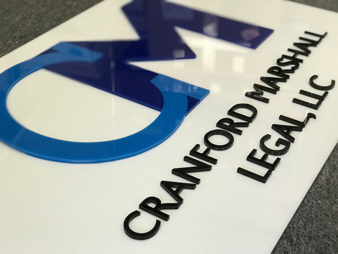 Custom Laser Cut Mirrored Acrylic Logo Sign: 3D Business Sign - Etsy