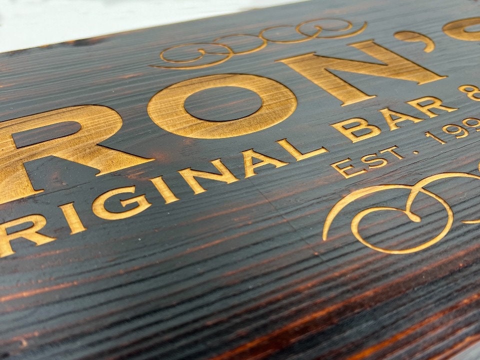 Custom Outdoor Burned Wood Logo Sign Exterior Business Sign - Etsy ...