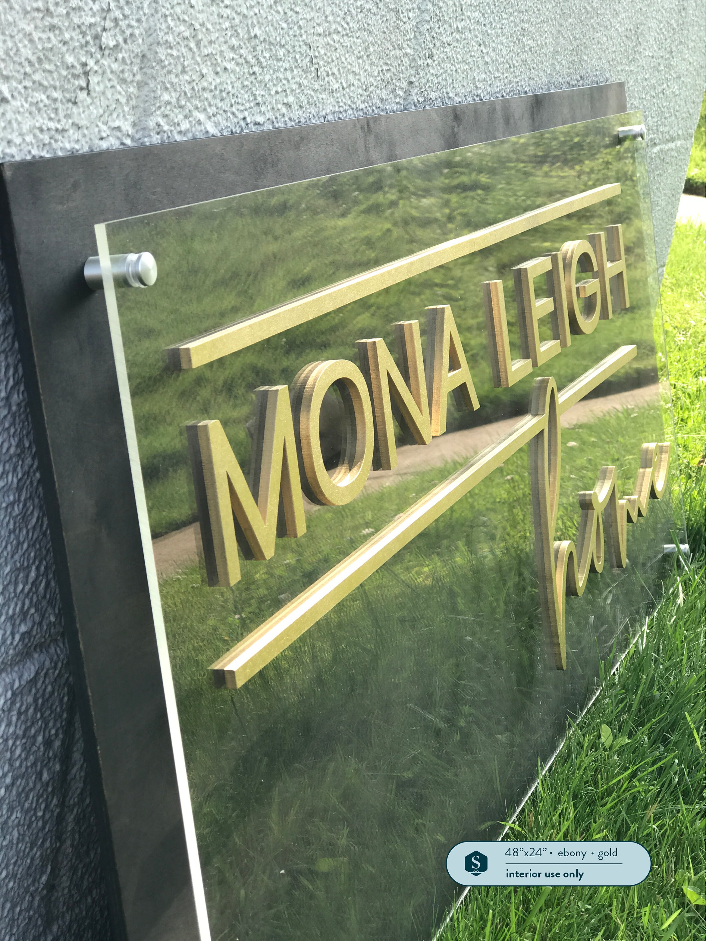 Custom Business Sign Multi Layer Stacked Wood and Acrylic - Etsy