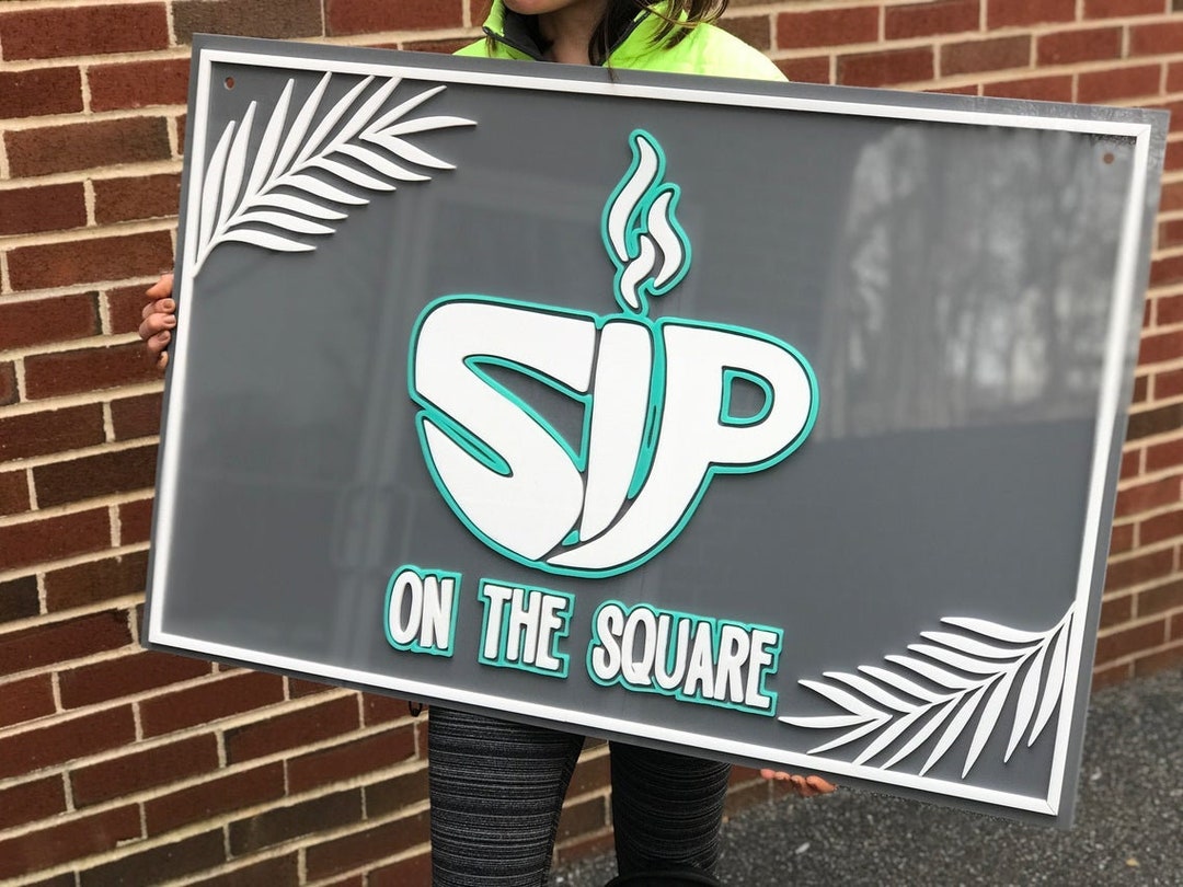 Buy Exterior Storefront 3D Logo Sign Acrylic Plastic Custom Laser Cut ...