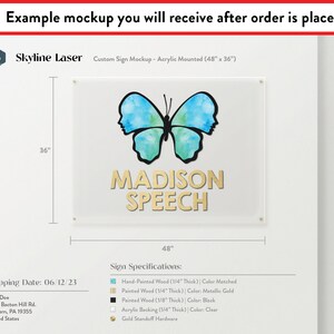 Custom Laser Cut 3D Layered Logo Sign on Clear Acrylic With Stand Offs ...