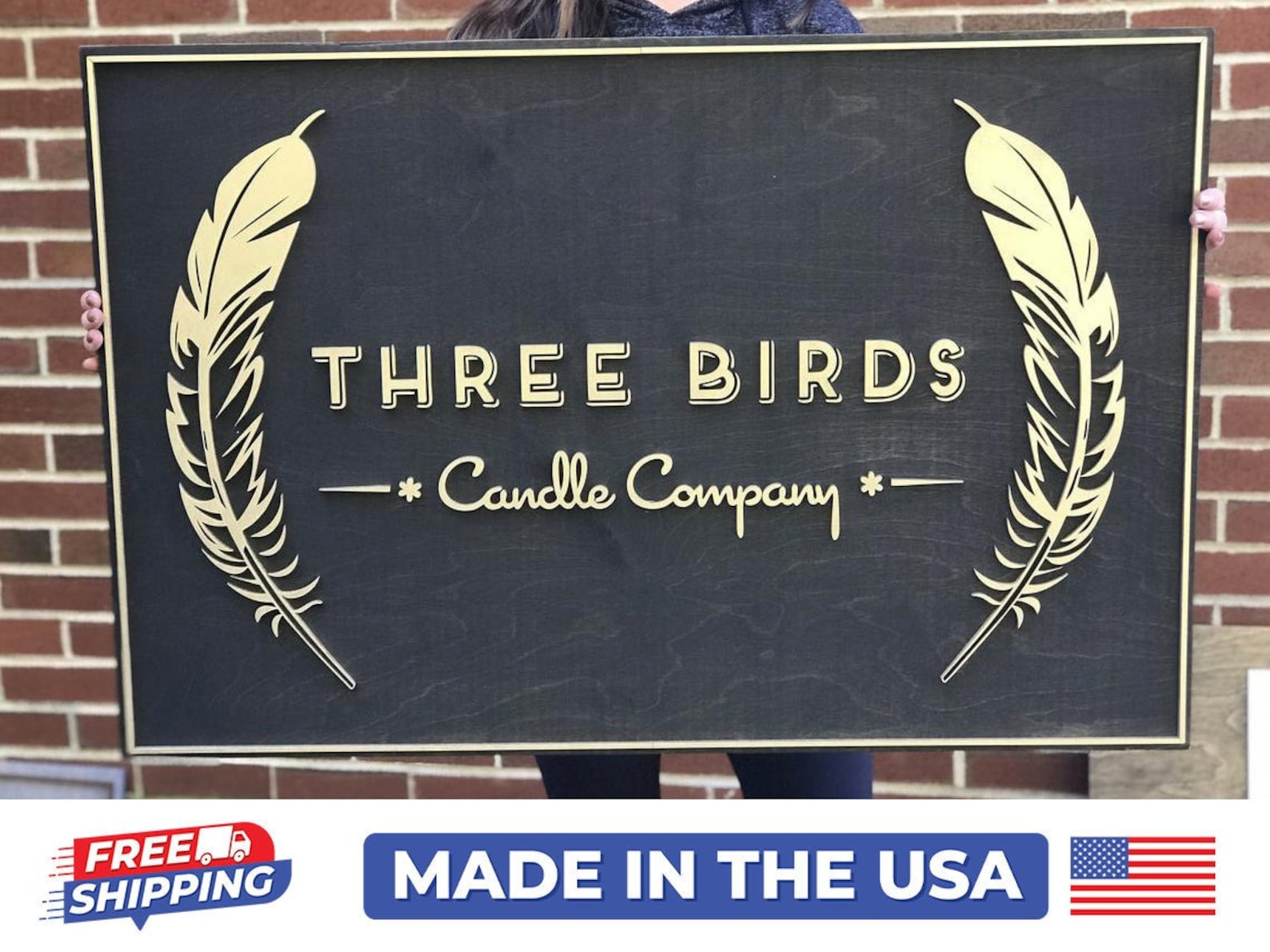 Custom Wood Logo Sign: Laser Cut 3D Office Decor - Etsy