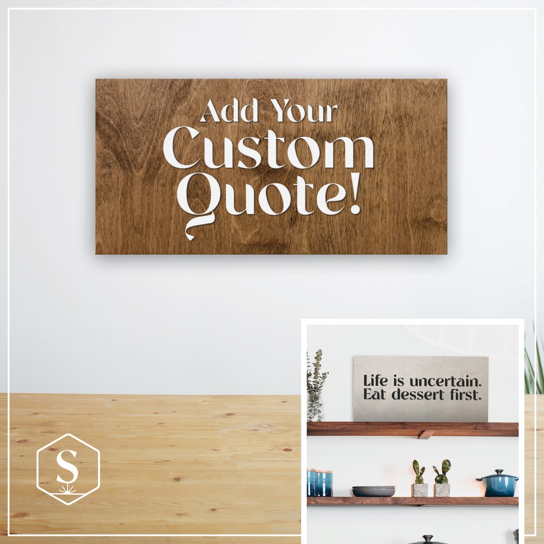 Custom Quote Sign: 3D Letter Stained Birch Wood Wall Art - Etsy