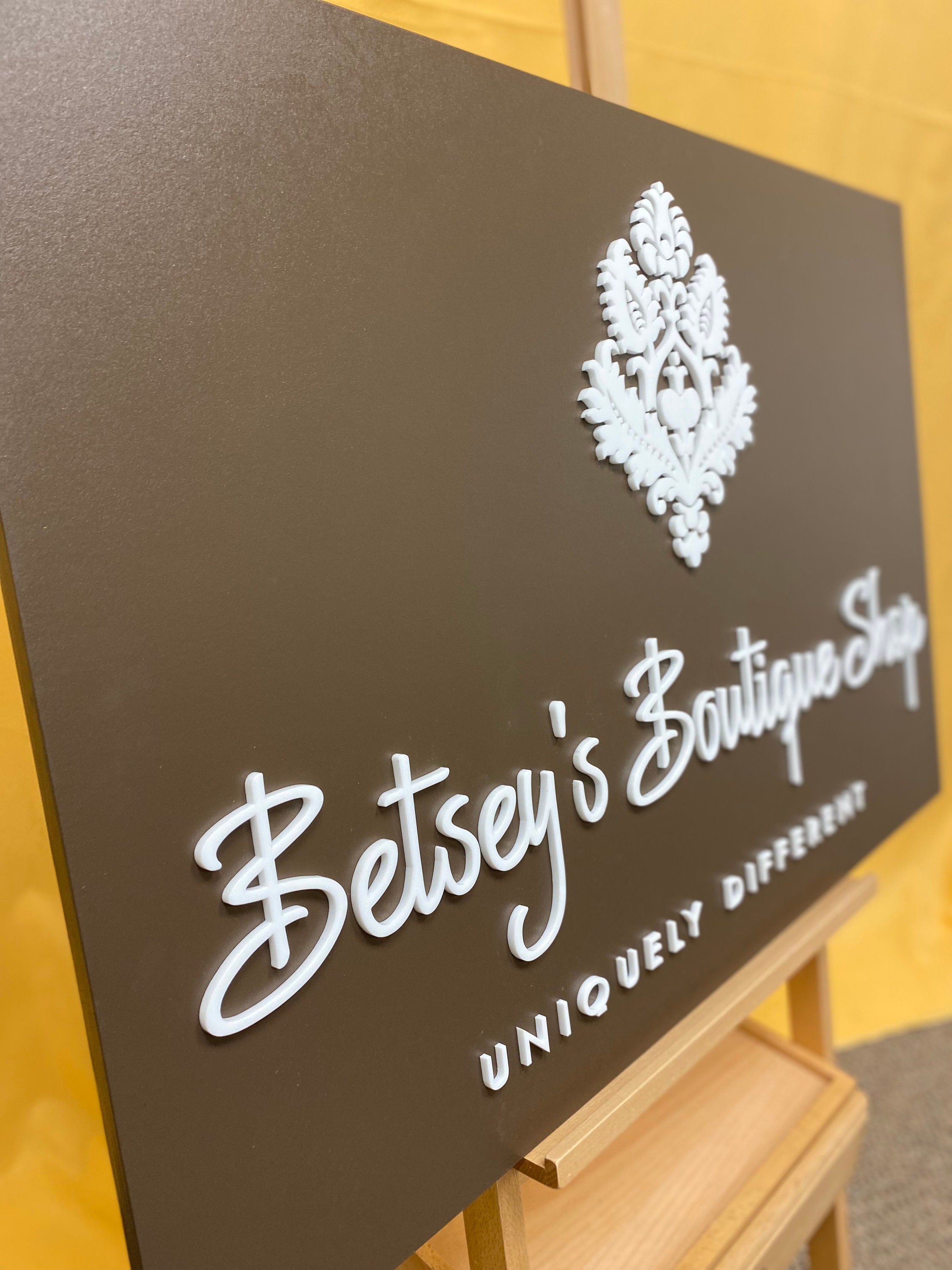 Custom 3D Logo Sign: Laser Cut, Hand Painted Exterior Sign - Etsy