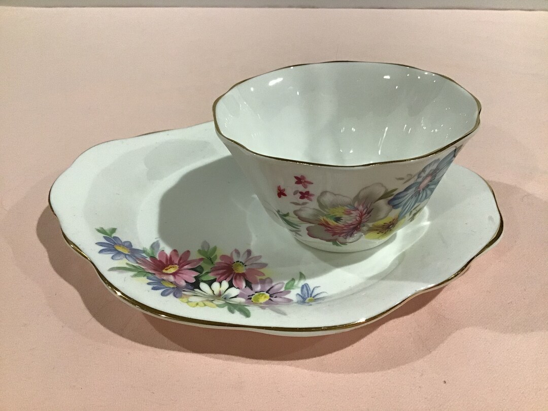 Mismatched Royal Grafton, Royal Stuart, Cup With Under Plate - Etsy
