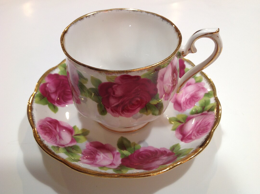 Royal Albert, Bone China Old English Rose Pattern, Tea Cup and Saucer ...