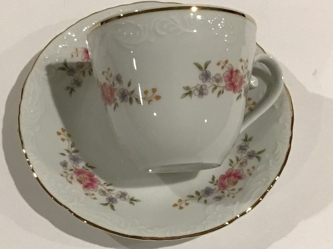 SPAL Porcelain Tea Cup and Saucer Porcelanas Portugal | Etsy