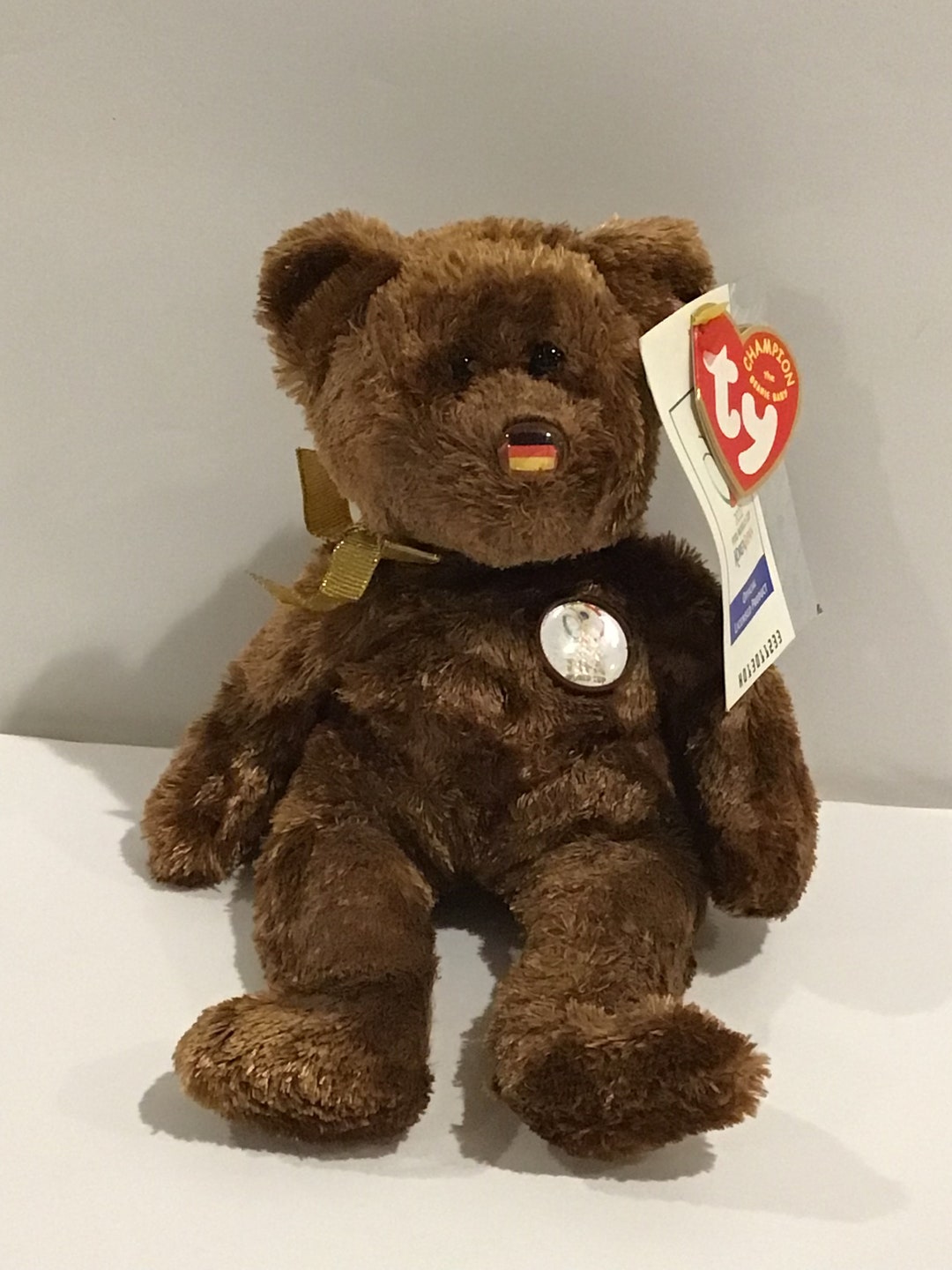 Champion Beanie Bear FIFA 2002 World Cup 4408 - Etsy