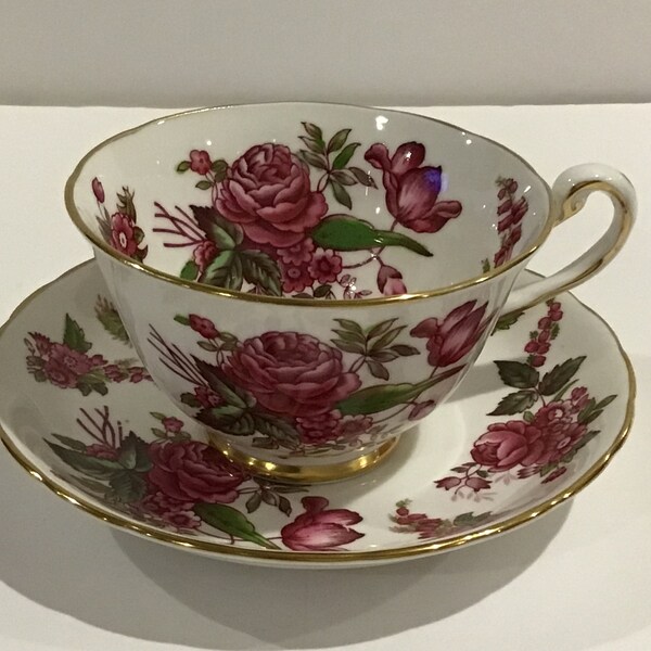 Red Rose Tea Cup - Etsy