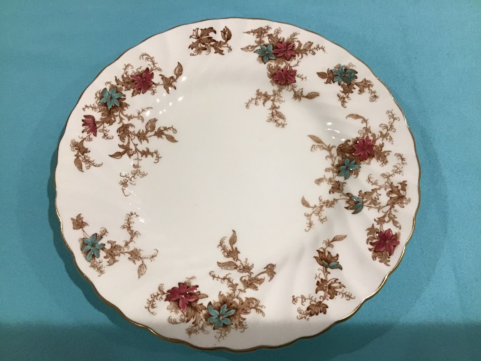 Minton 6-1/8 Plate Bone China Ancestral Pattern Made in | Etsy