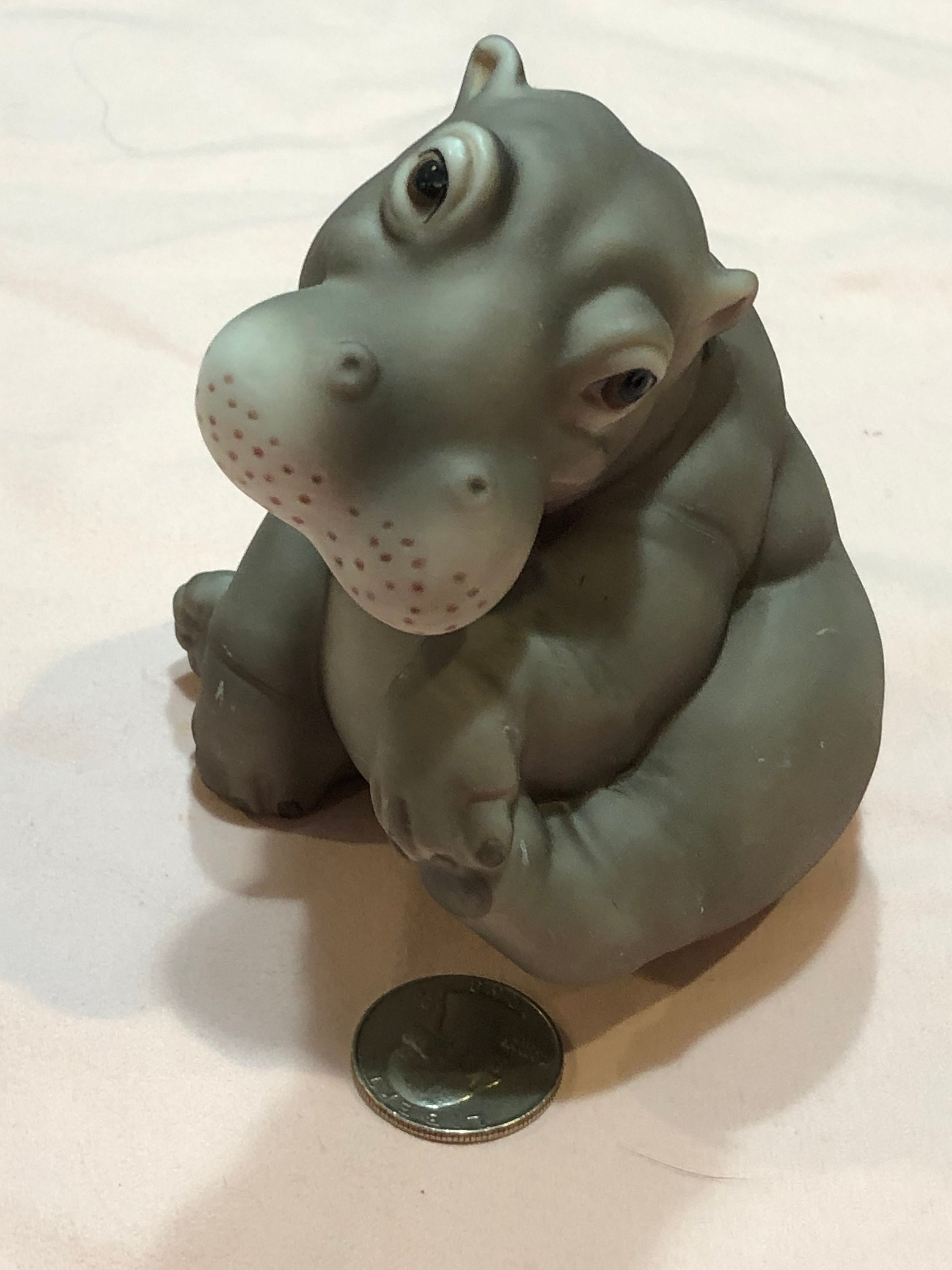 Figurines & Knick Knacks Art & Collectibles 2 pc Bisque Hippo Figurines ...