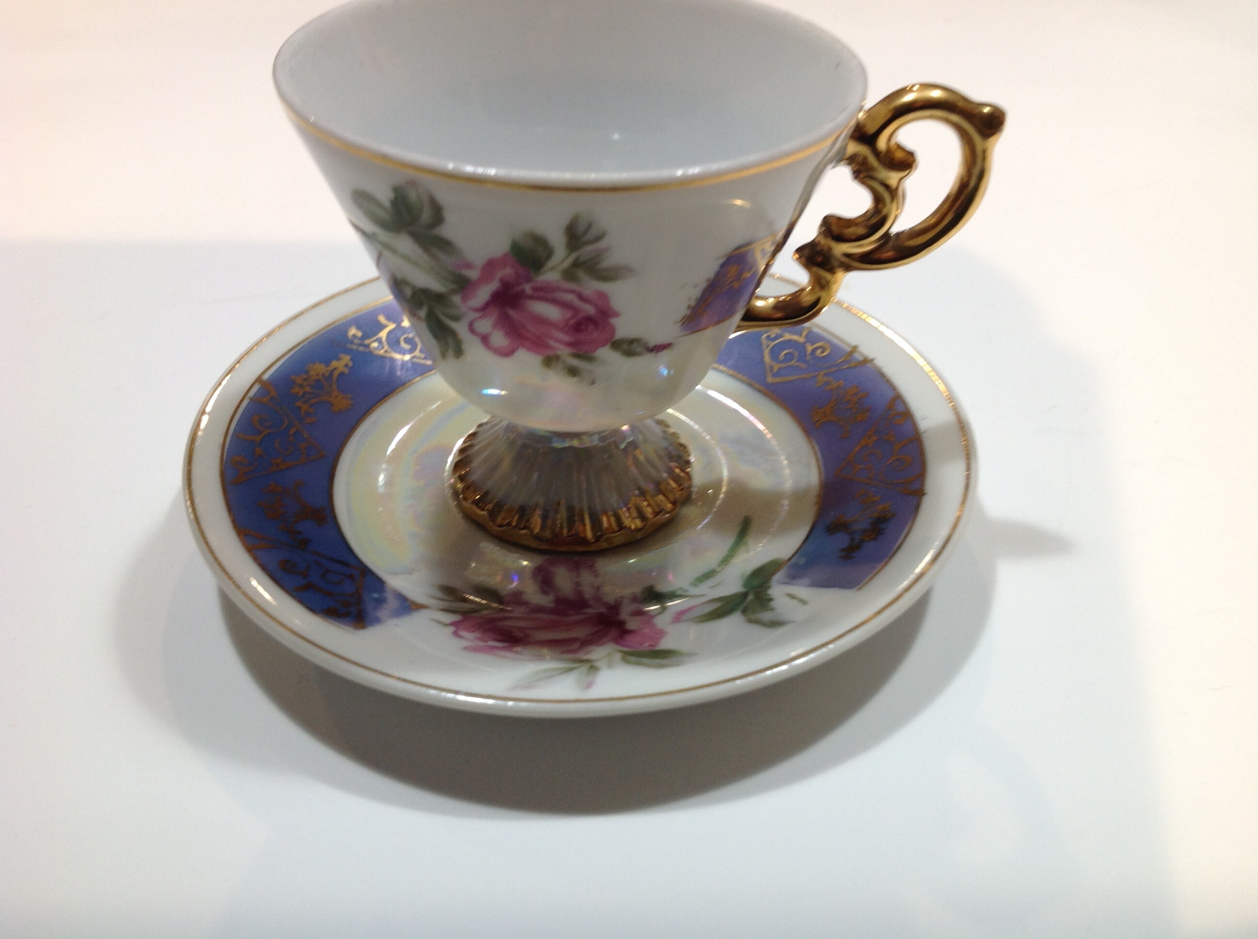 Demitasse Tea Cup and Saucer Lusterware - Etsy