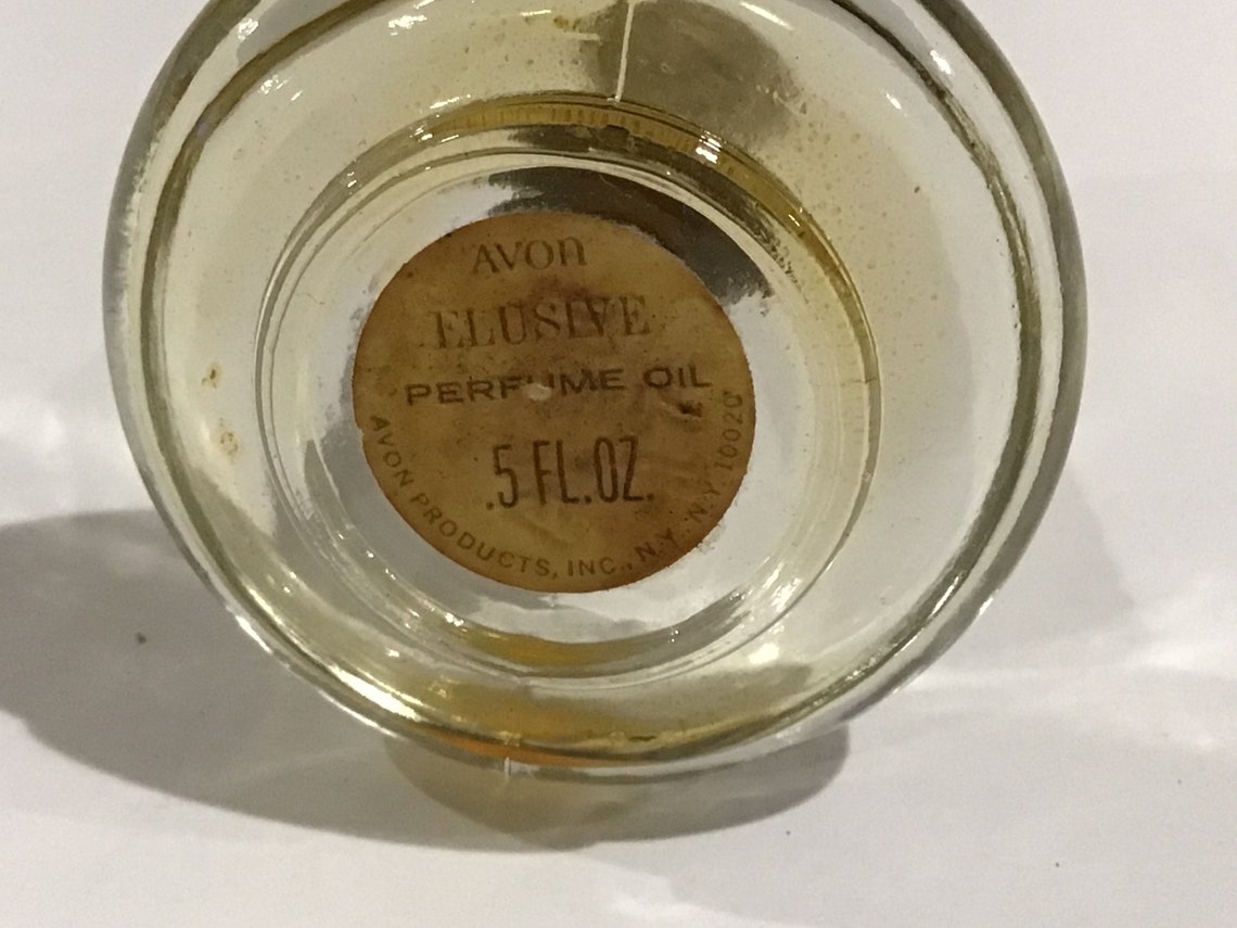 Avon Elusive Perfume Bottle Clear With Gold Tone Cap - Etsy