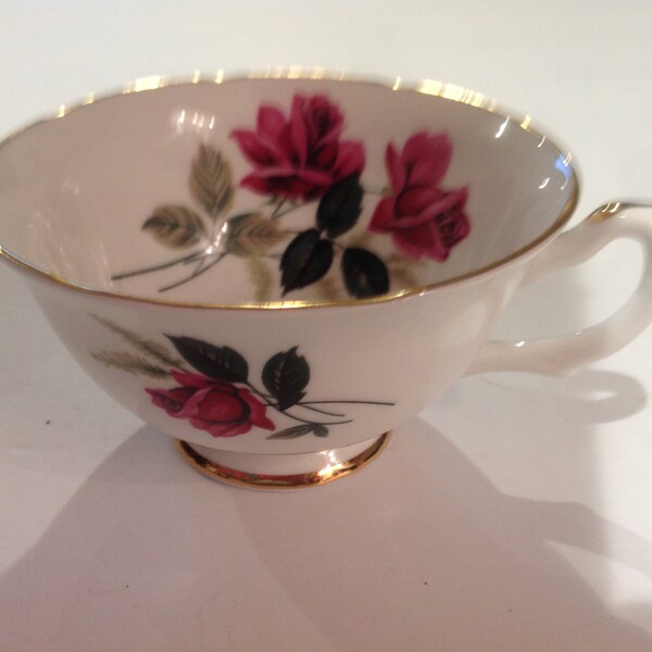 Red Rose Tea Cup - Etsy