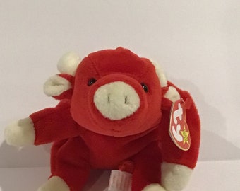 TY Beanie Baby Snort Snort the Bull Snort With Errors 1995 Vintage ...