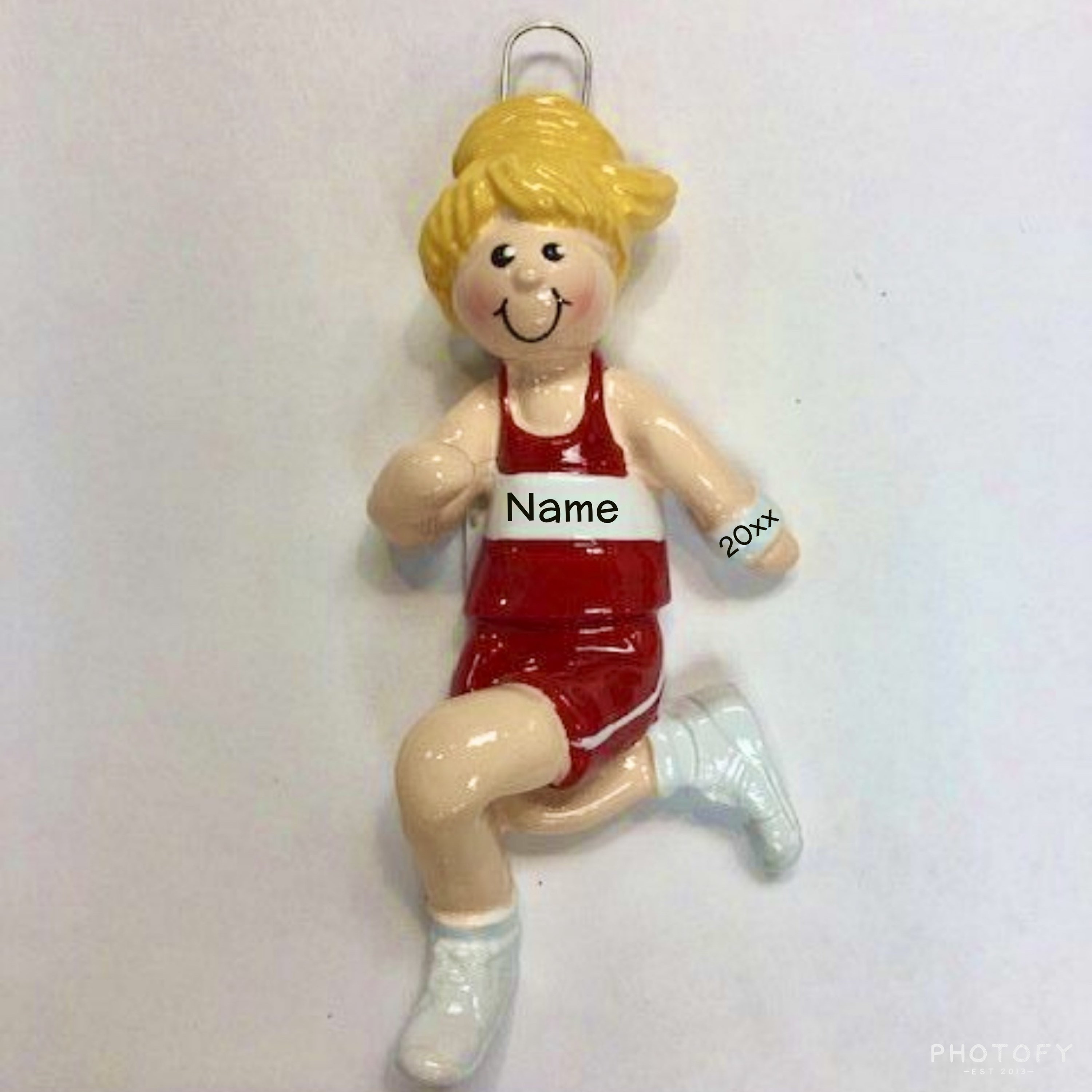Female Runner Personalized Christmas Ornament // Marathon Race | Etsy