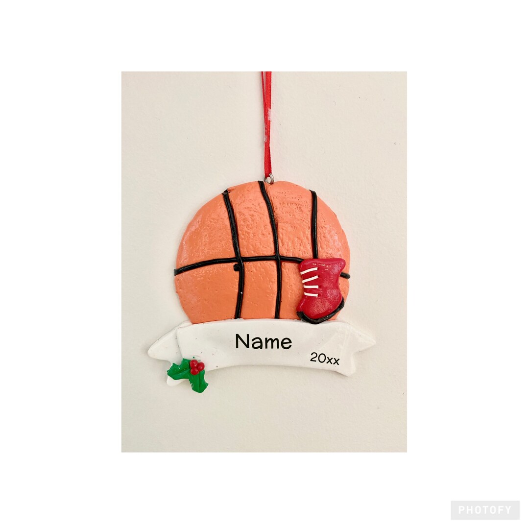 Basketball Personalized Ornament // Custom Holiday Keepsake Gift for ...