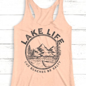 Lake Life Tank Top - Retro Tee - Vintage - Women's Tank Top - Camping ...
