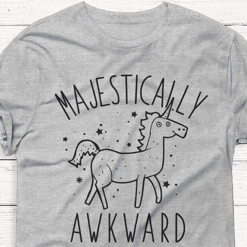 Majestically Awkward Unicorn Shirt Funny Shirt Animal | Etsy
