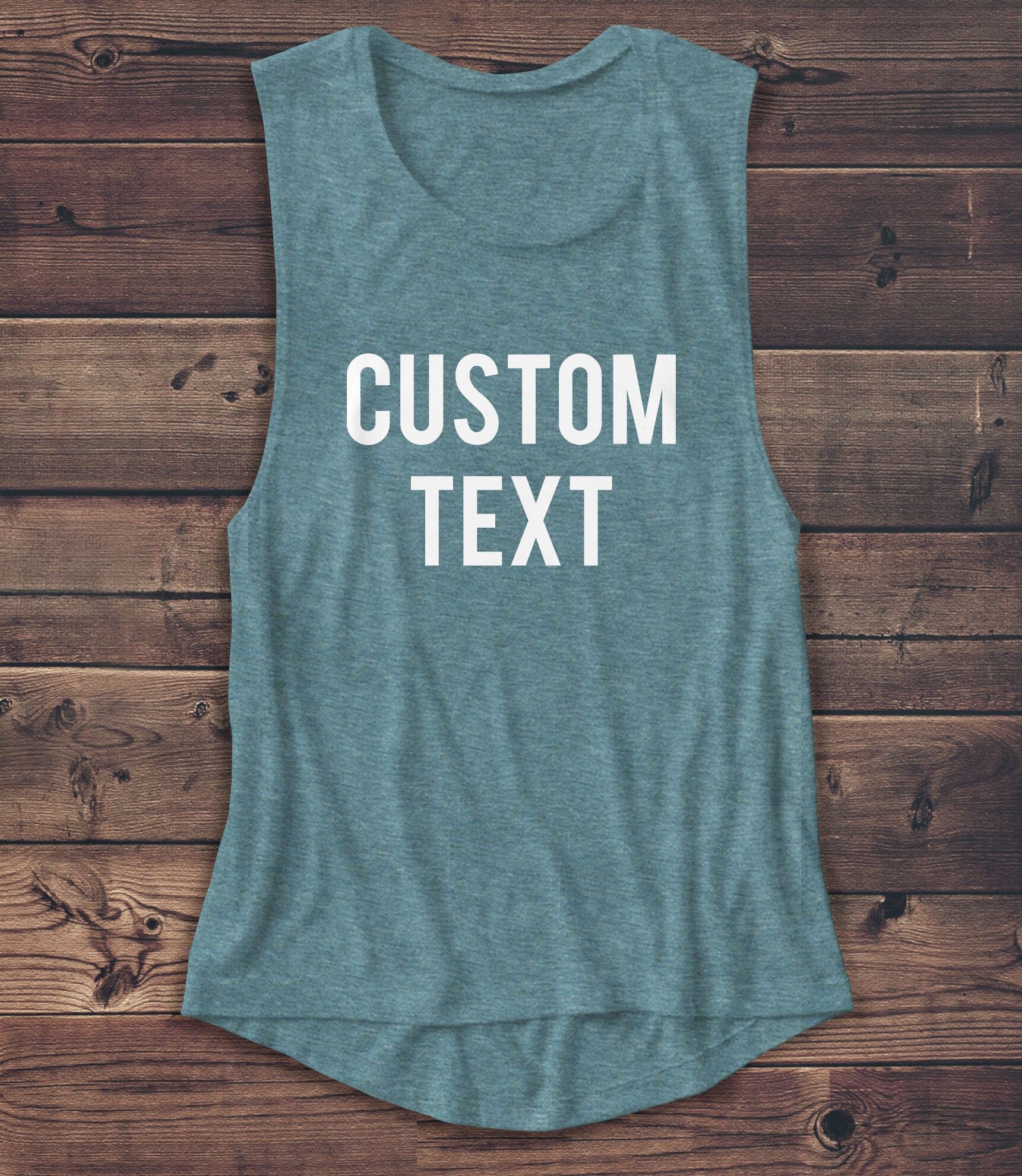 Custom Muscle Design Custom Tank Your Text Here Custom - Etsy