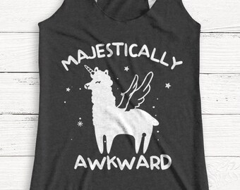 Majestically Awkward Unicorn Shirt Funny Shirt Animal | Etsy