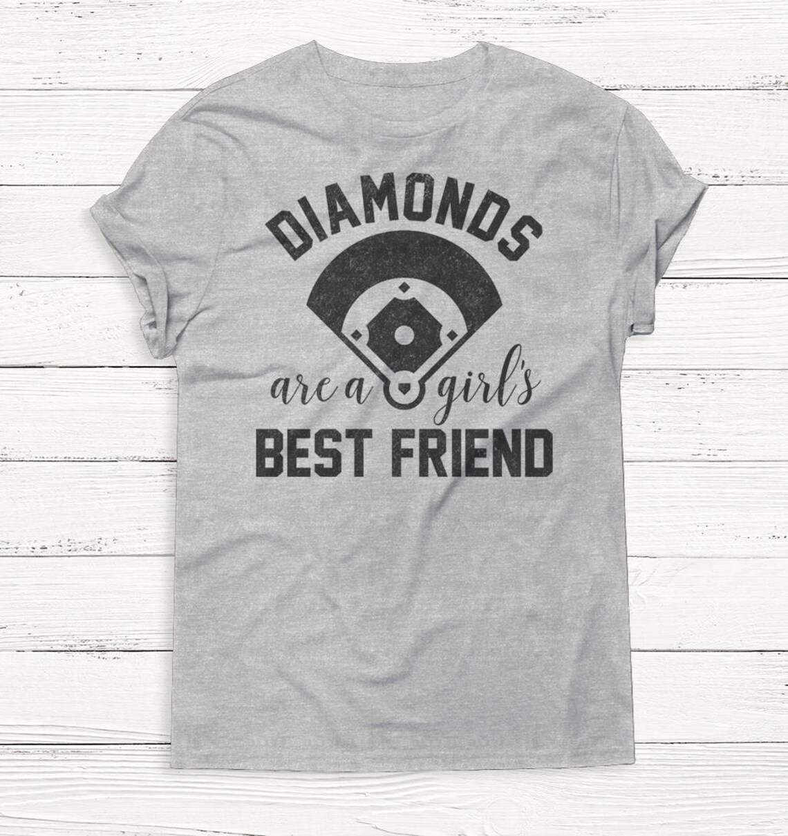 Diamonds Are a Girl's Best Friend Baseball Women's - Etsy