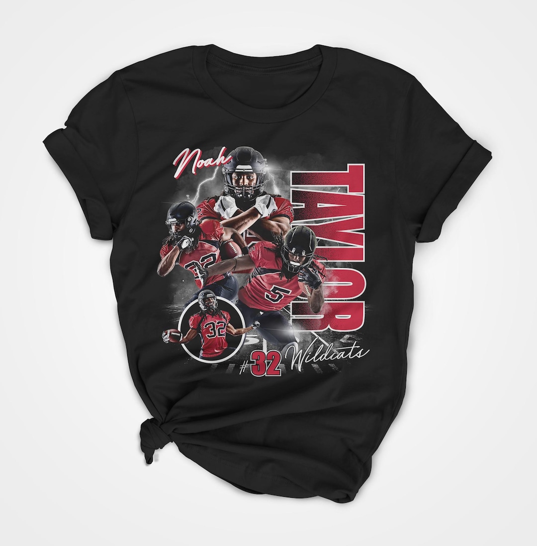 Custom Football Shirt: Personalized Team Player Tee - Etsy