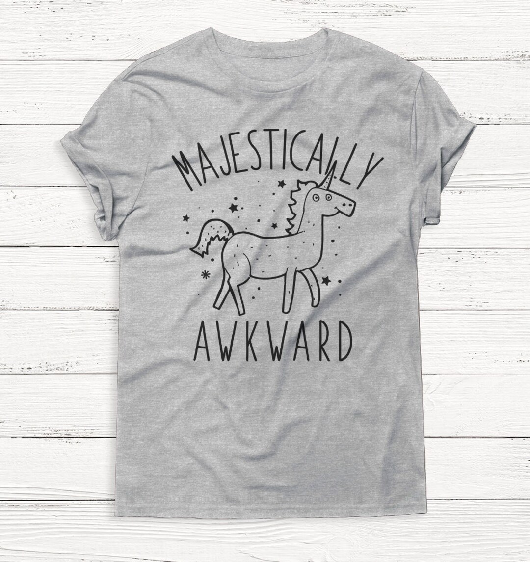 Majestically Awkward Unicorn Shirt – Funny Animal Tee - Etsy