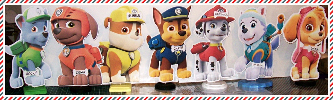 Patrol Character Party Centerpieces: Set of 7 - Etsy