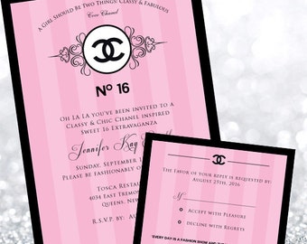 Chanel invitations | Etsy