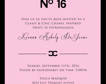 Chanel Birthday Invitation | Etsy