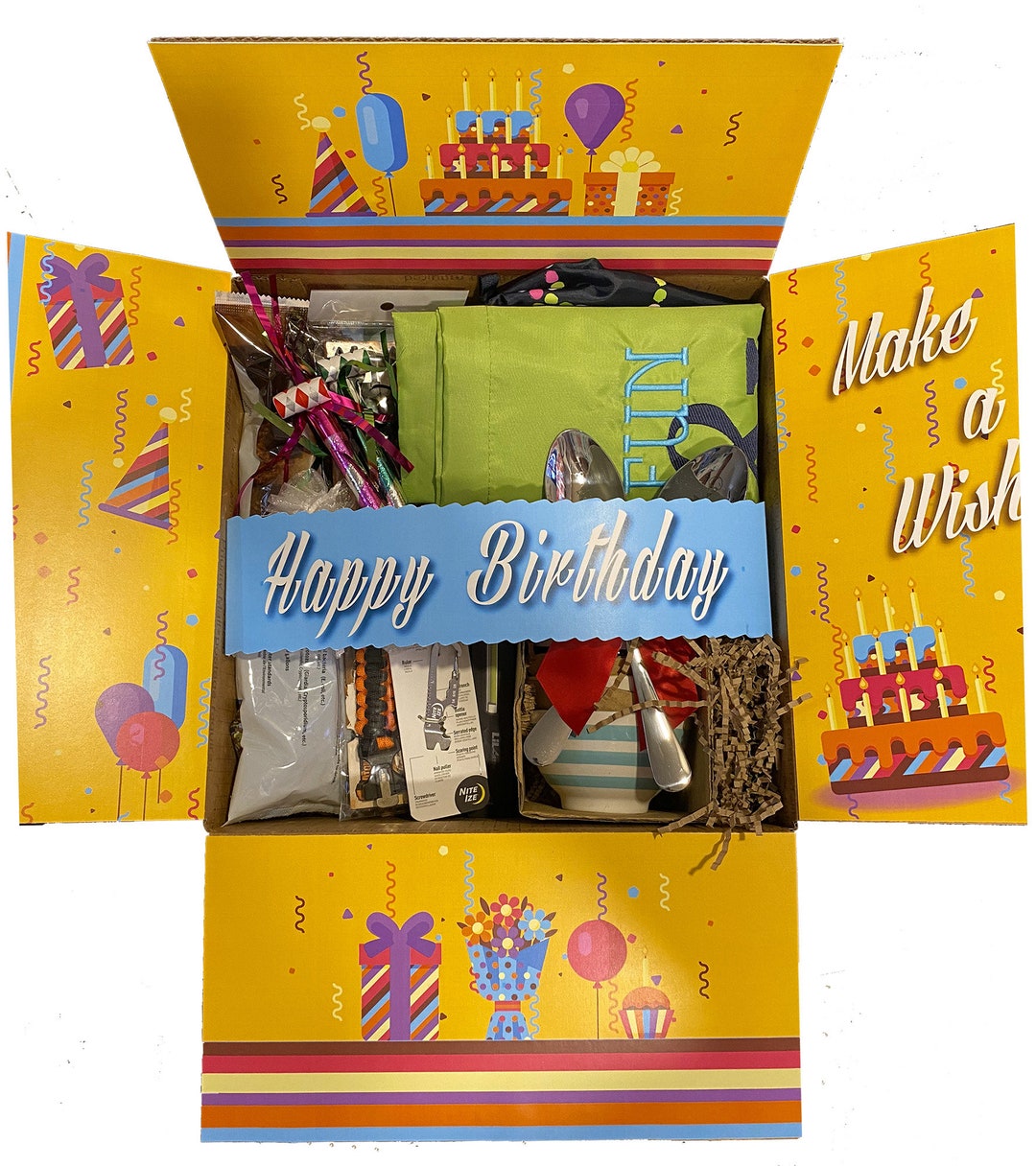 Shipping Box Flaps for Birthday - Etsy