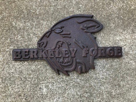 Vintage Cast Iron Berkeley Forge Sign | Etsy