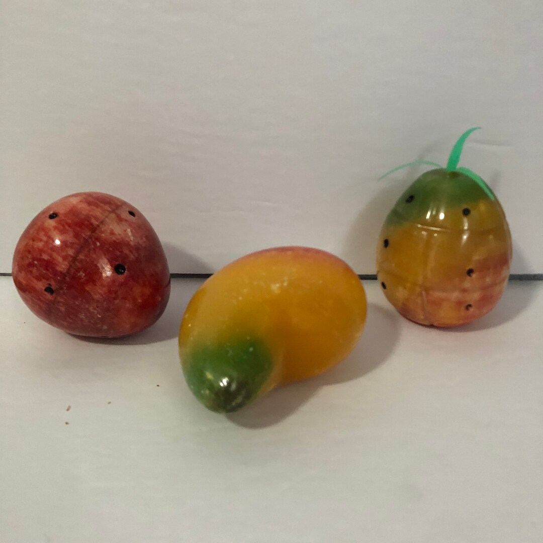 Marble Onyx Stone Carved Mango Pineapple and Strawberry - Etsy