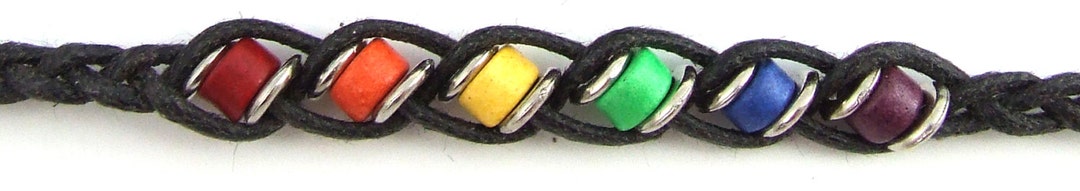 JL16-8 Rainbow Braided Reg Ceramic Bd. Bracelet - 8" - Etsy