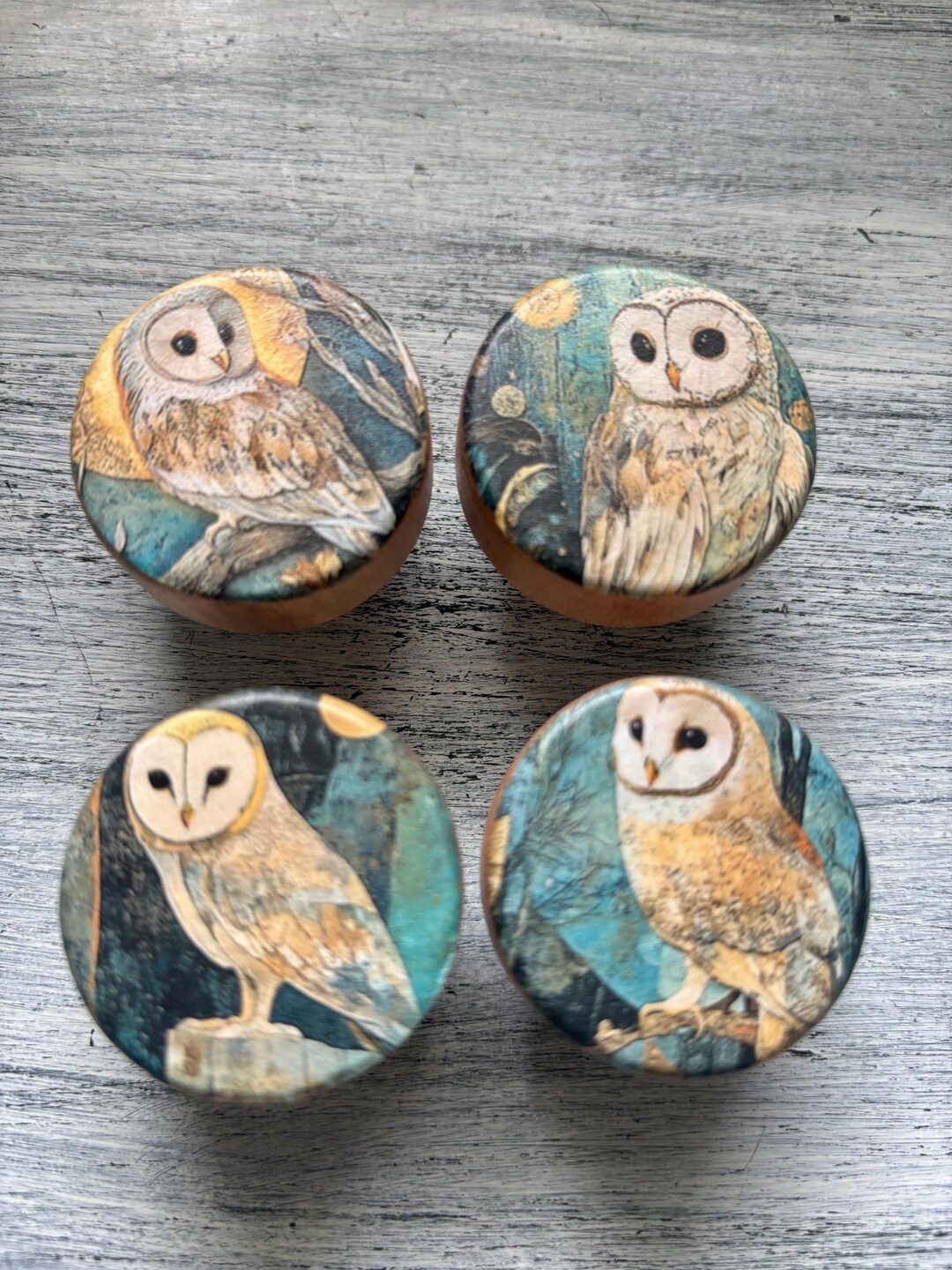 Owl Cabinet Knobs Handmade Furniture Drawer Pulls Set - Etsy