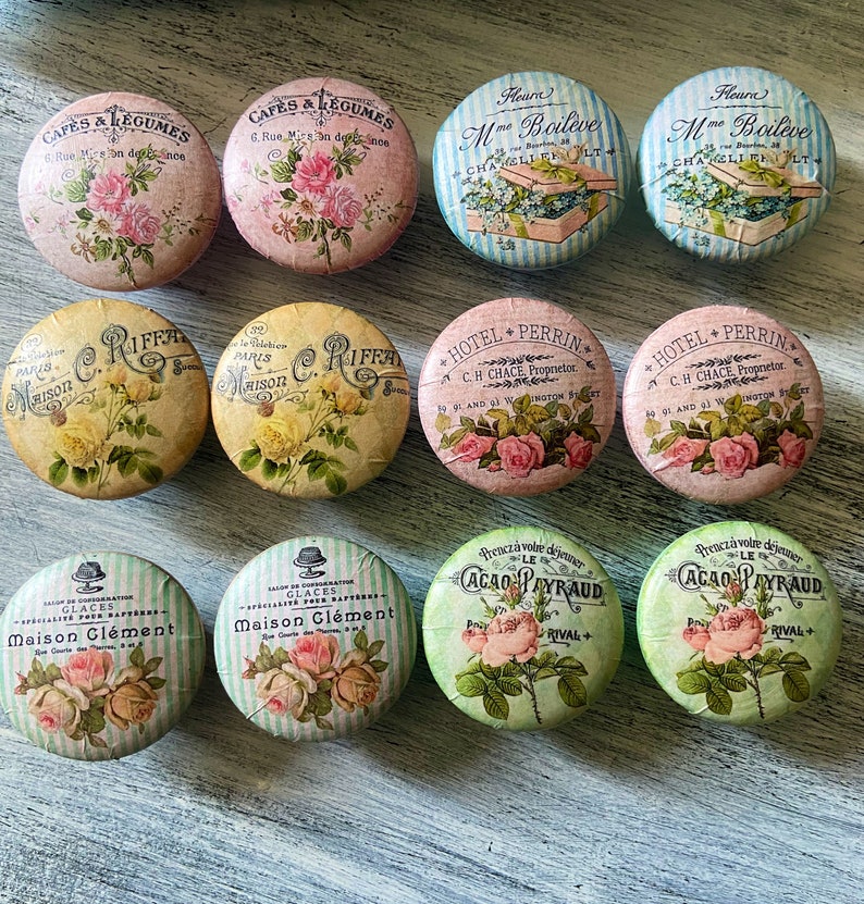 Shabby French Country Farmhouse Vintage Floral Labels Cabinet - Etsy