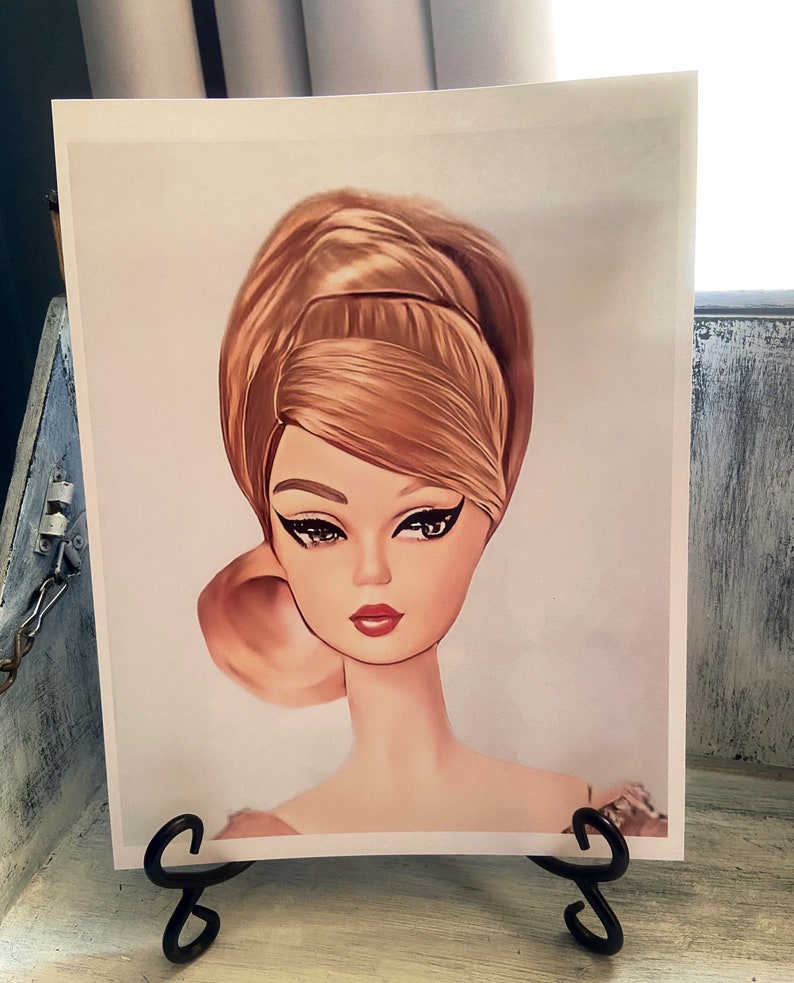 Retro Barbie Portrait Art Print 8x10 Silkstone Barbie 208A - Etsy