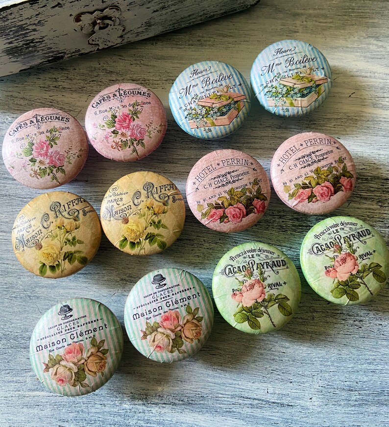 Shabby French Country Farmhouse Vintage Floral Labels Cabinet - Etsy